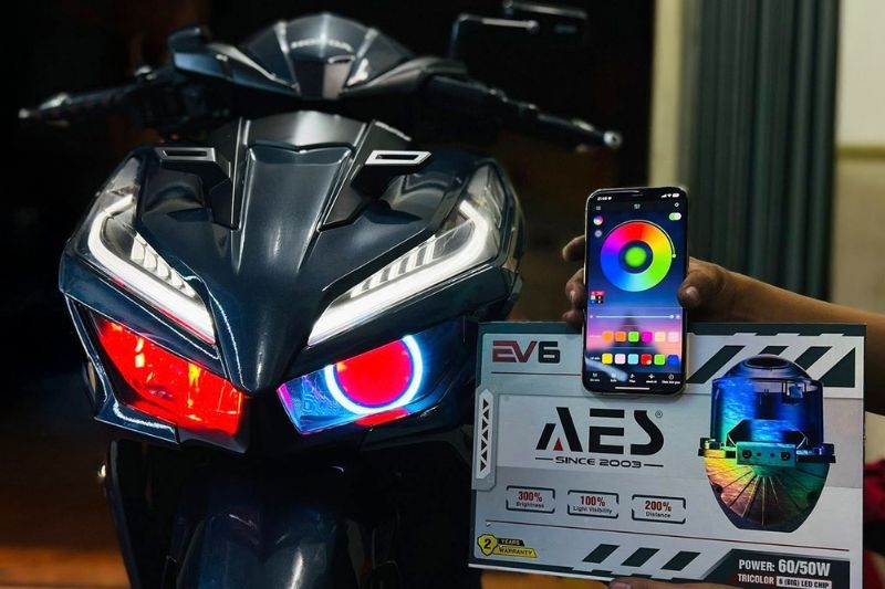 Honda Vario nâng cấp bi LED AES EV6 tại Độ Đèn Xe Máy Soon Anh